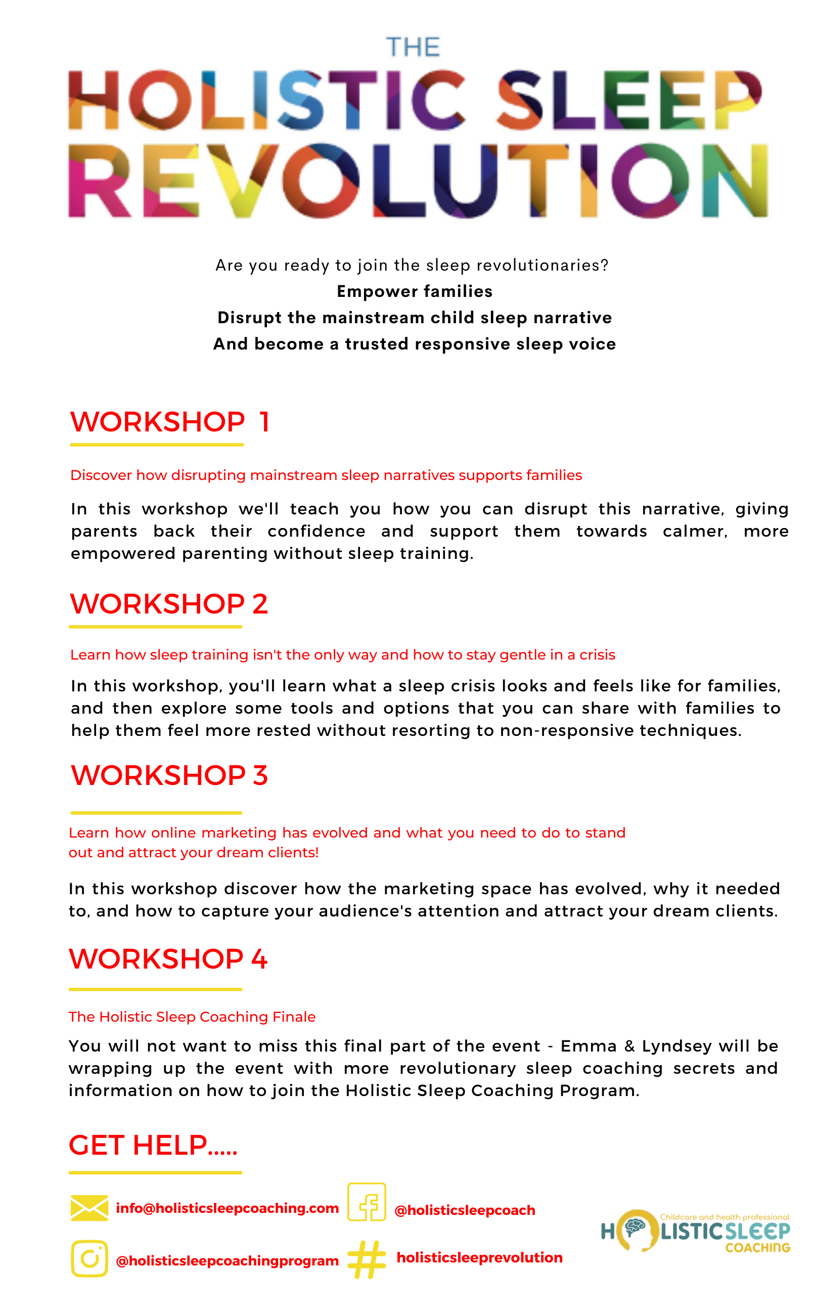 Holistic Sleep Revolution Weekend Catch Up - Holistic Sleep Coaching